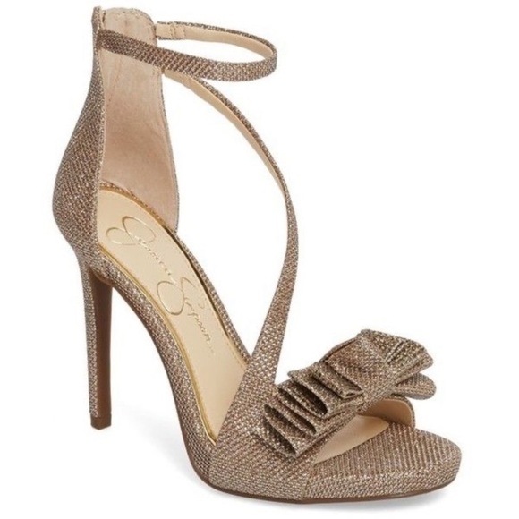 Jessica Simpson | Shoes | Jessica Simpson Remy Rose Gold Bling Shimmer ...